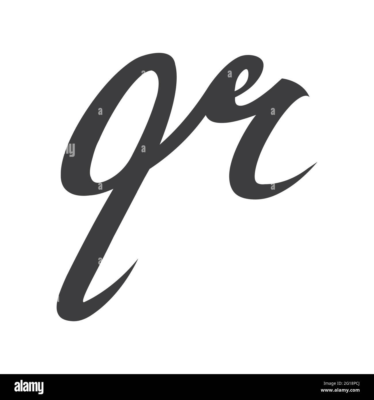 QR, RQ, Q and R Abstract initial monogram letter alphabet logo design ...