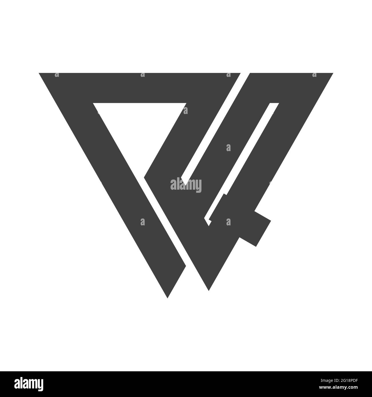 QR, RQ, Q and R Abstract initial monogram letter alphabet logo design ...