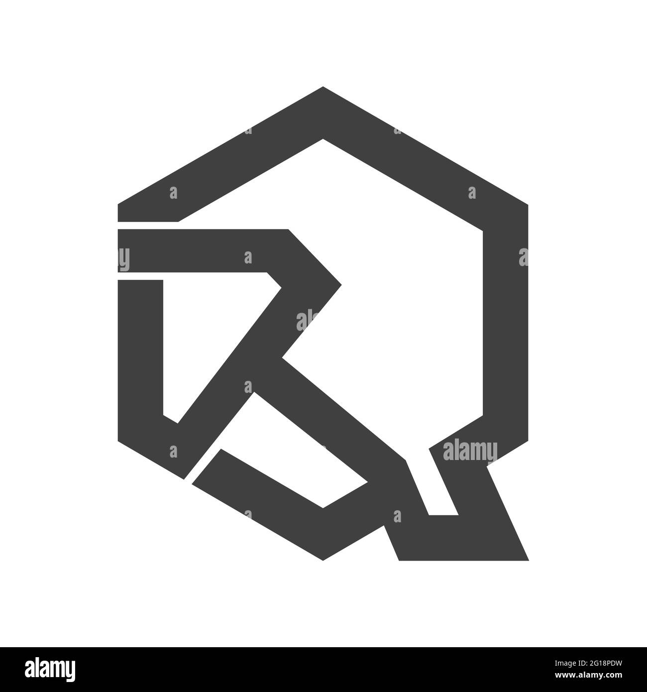 QR, RQ, Q and R Abstract initial monogram letter alphabet logo design ...