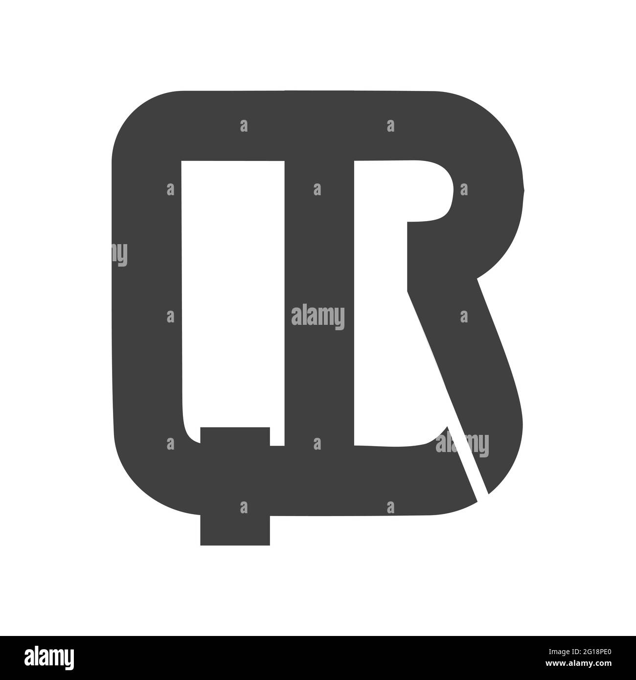 QR, RQ, Q and R Abstract initial monogram letter alphabet logo design ...