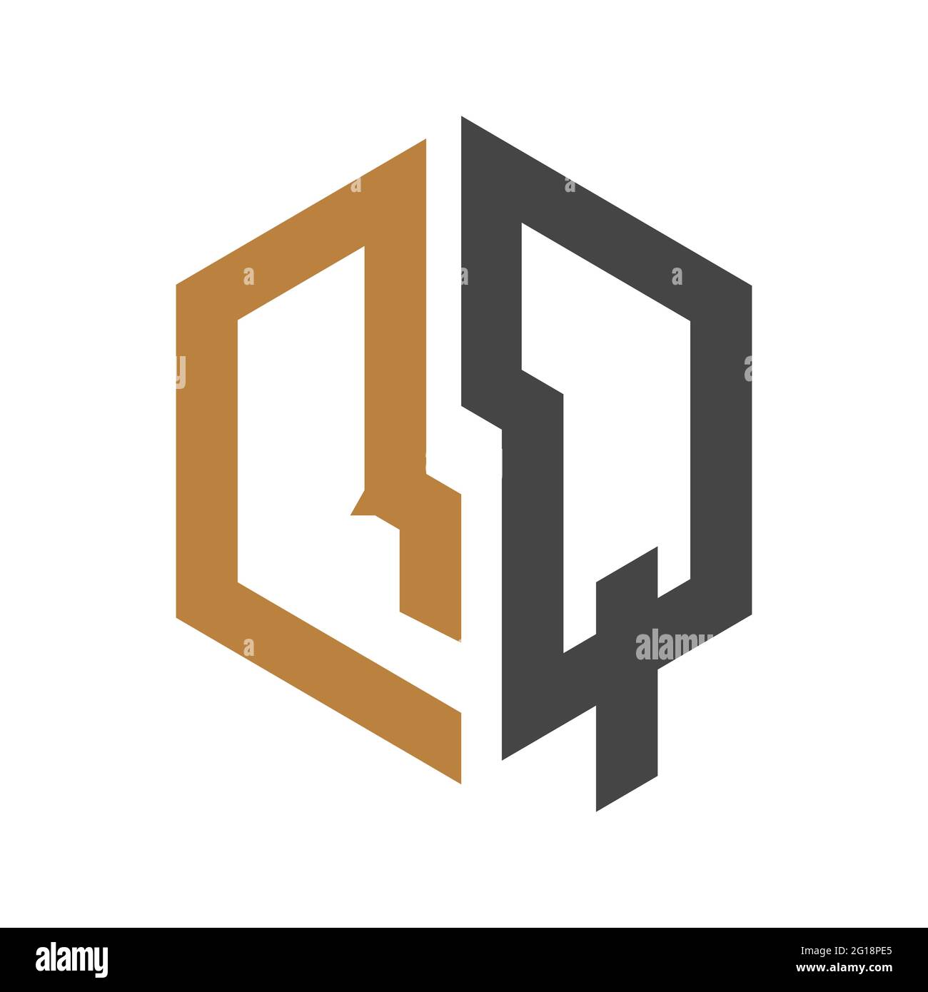 QR, RQ, Q and R Abstract initial monogram letter alphabet logo design ...