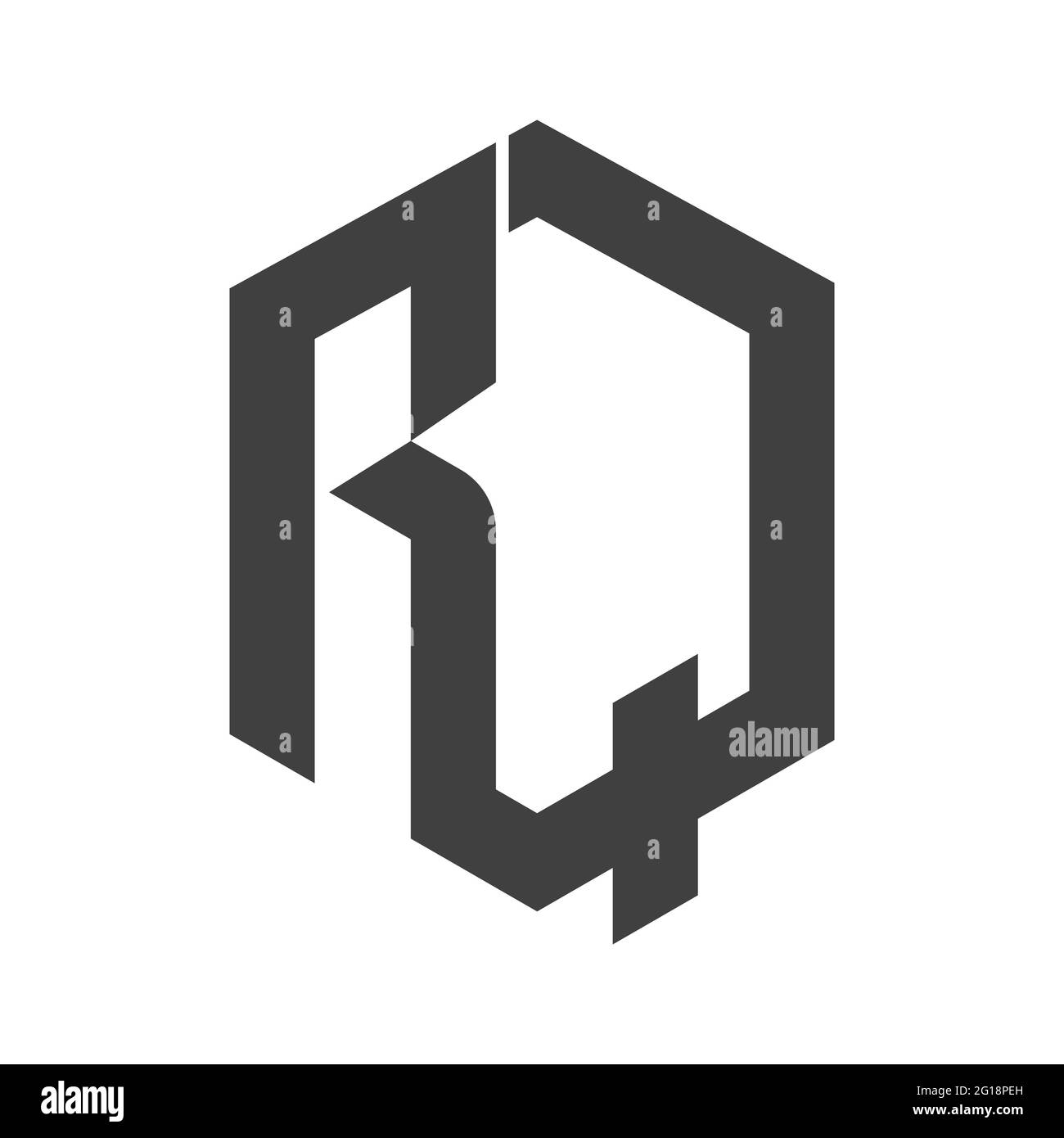 QR, RQ, Q and R Abstract initial monogram letter alphabet logo design ...