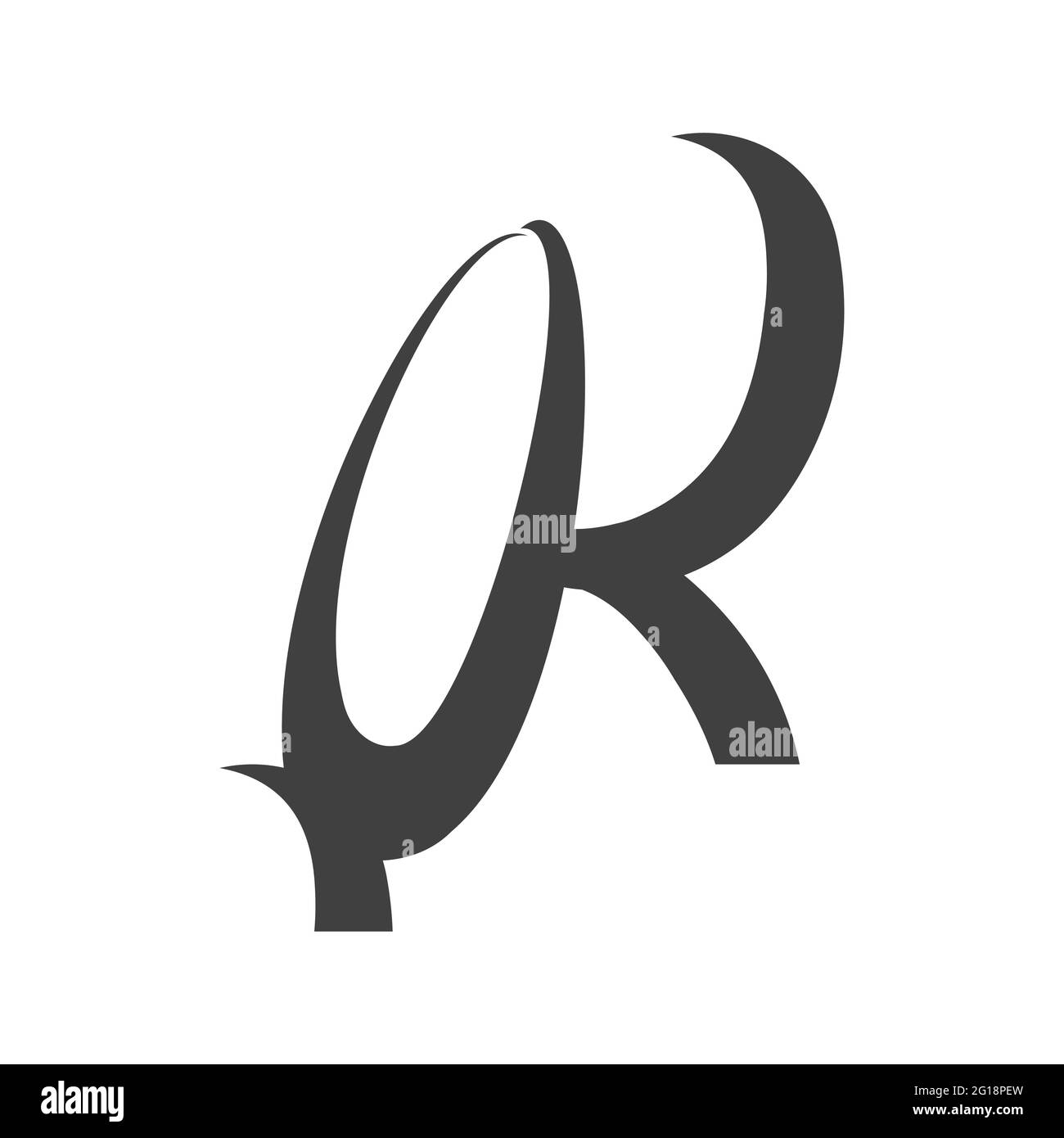 QR, RQ, Q and R Abstract initial monogram letter alphabet logo design ...