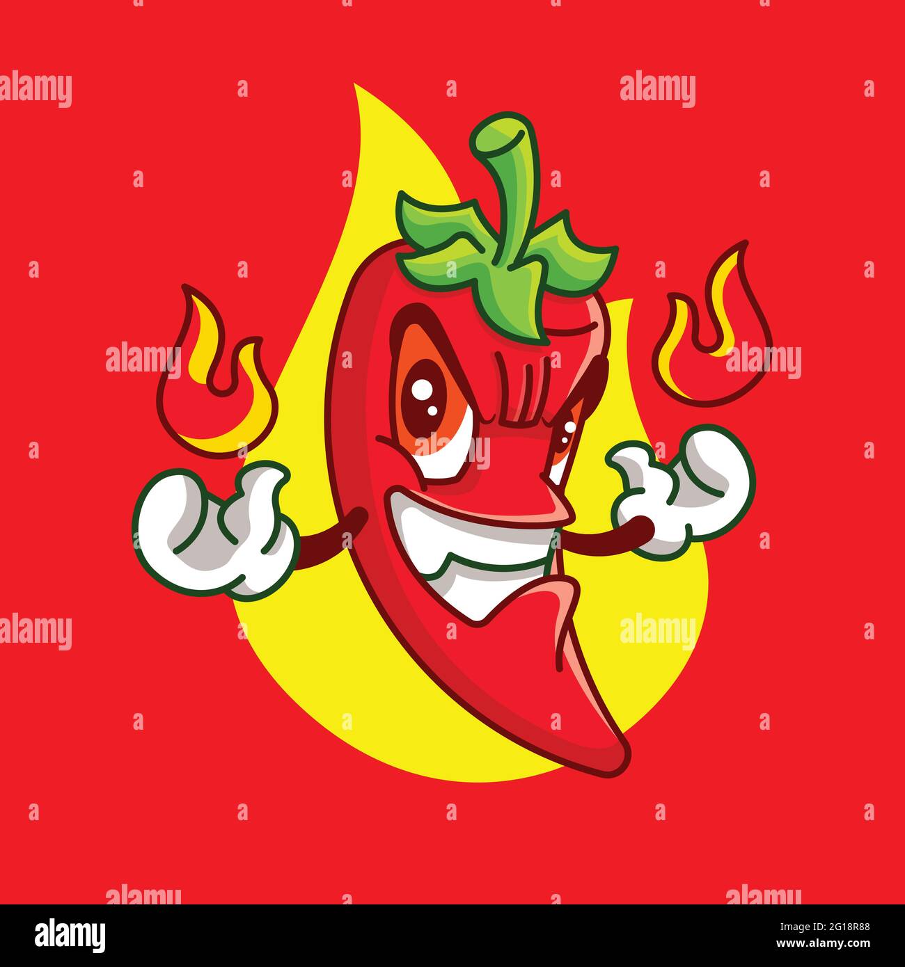 Hands chilli Stock Vector Images - Alamy