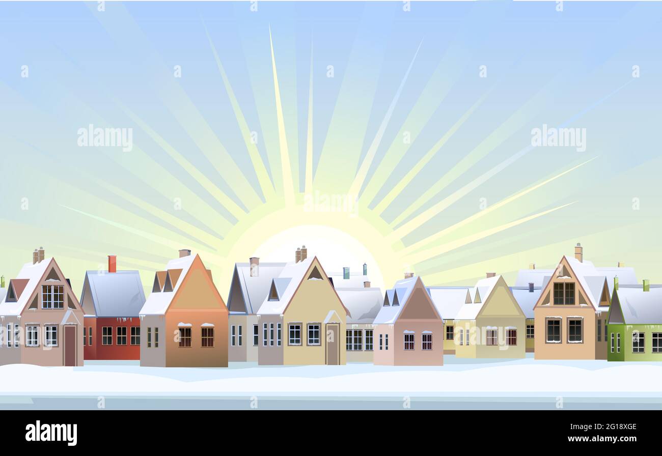 Frosty morning Stock Vector Images - Alamy