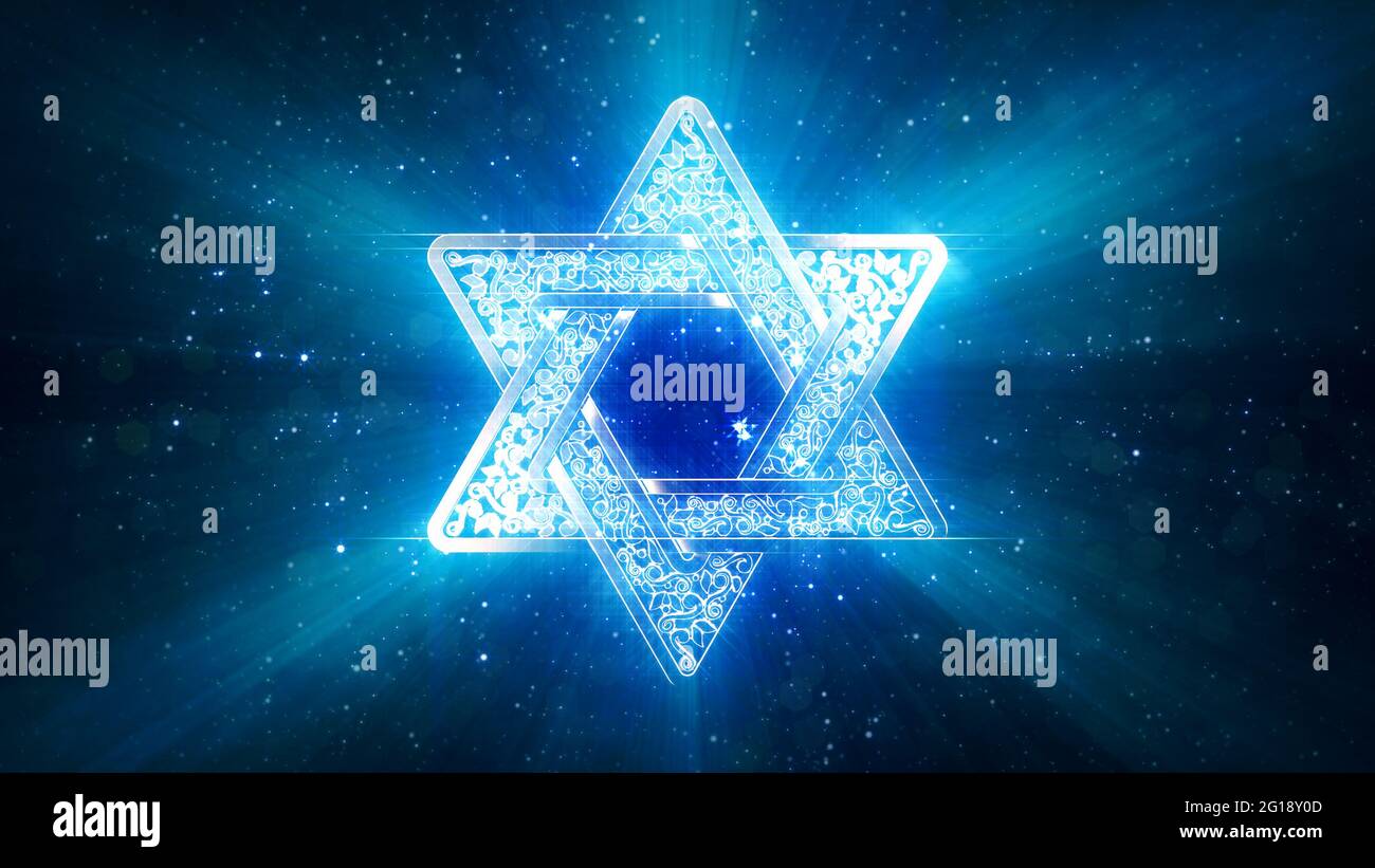 beautiful magen david background - object 3D illustration Stock Photo ...
