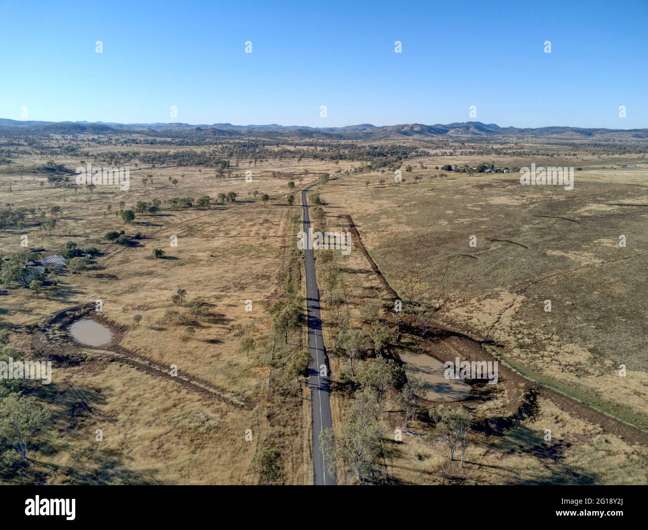 Aerial of the once pioneering settlement of Byrnestown which started as ...