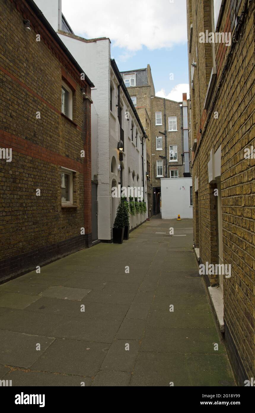 View along the pedestrian only narrow Grotto Passage built in Victorian ...