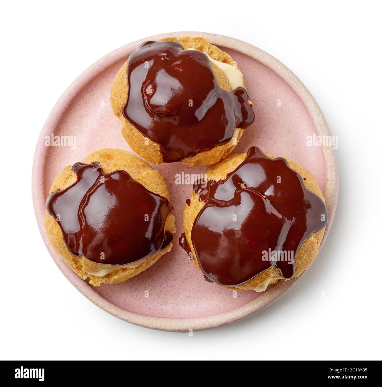 Cream puffs eclair Cut Out Stock Images & Pictures - Alamy