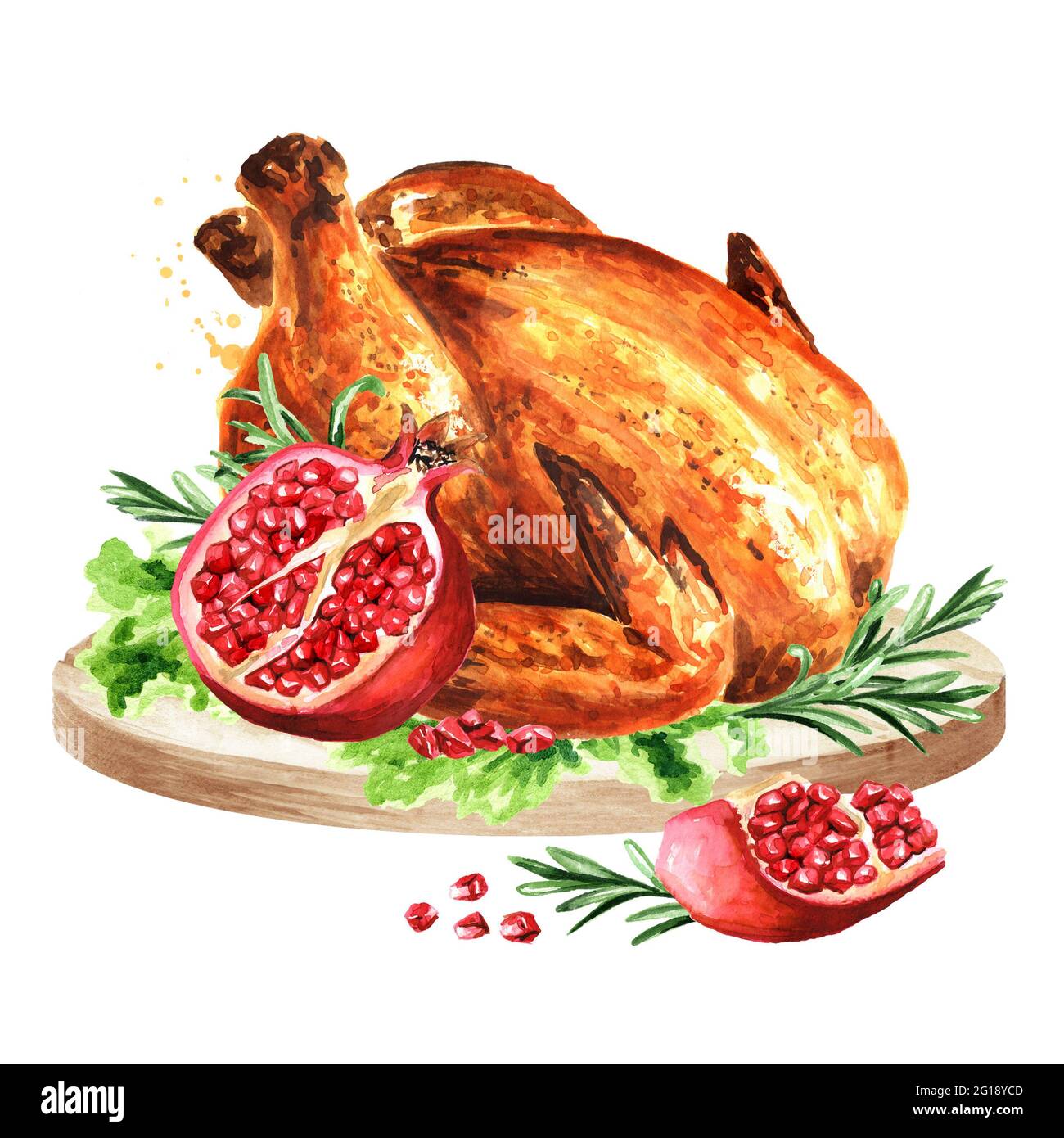 Christmas Turkey Dinner Clipart