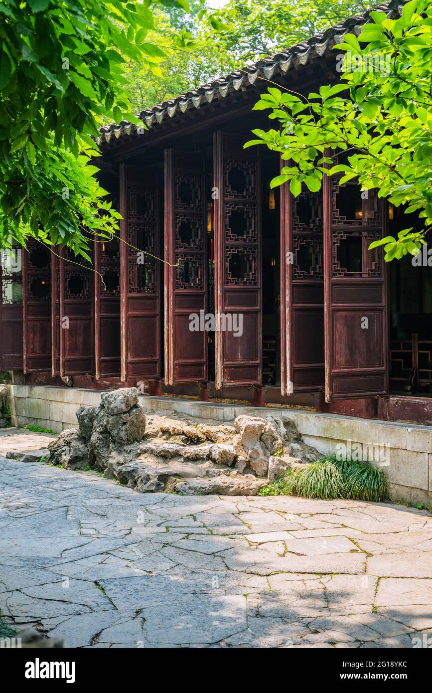 Inside view of Liuyuan garden, a traditional Chinese garden and UNESCO ...