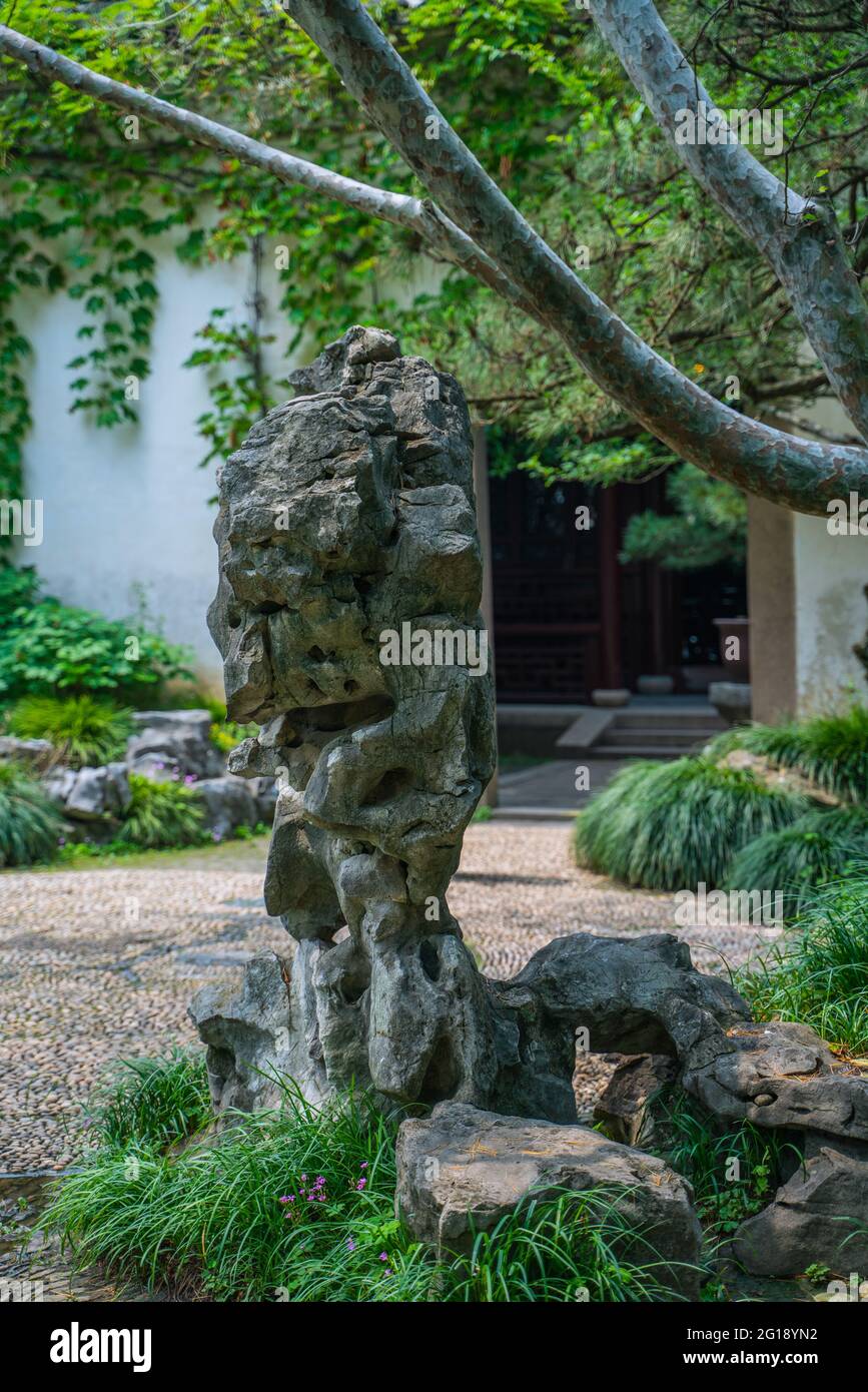 Inside view of Liuyuan garden, a traditional Chinese garden and UNESCO ...
