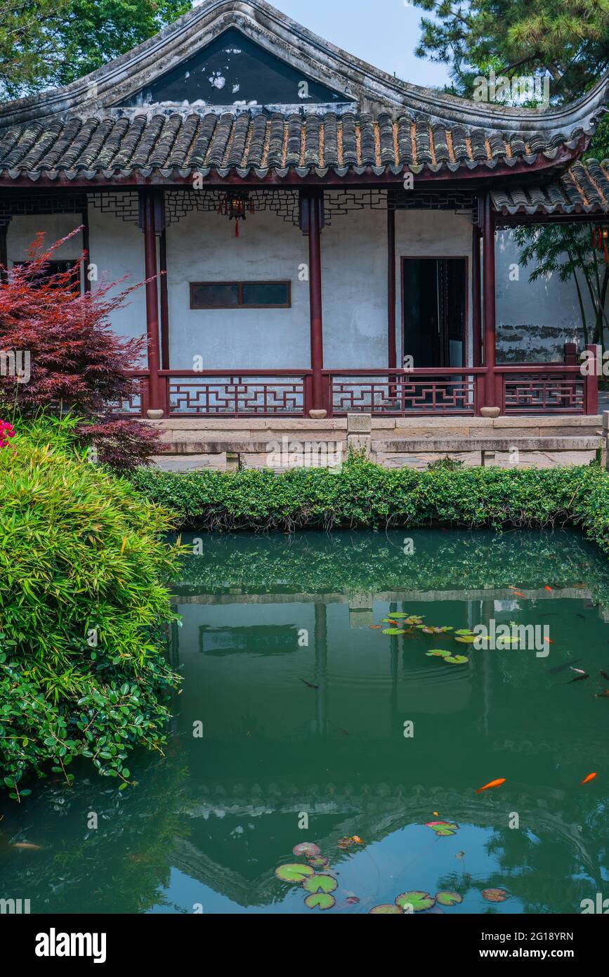 Inside view of Liuyuan garden, a traditional Chinese garden and UNESCO ...