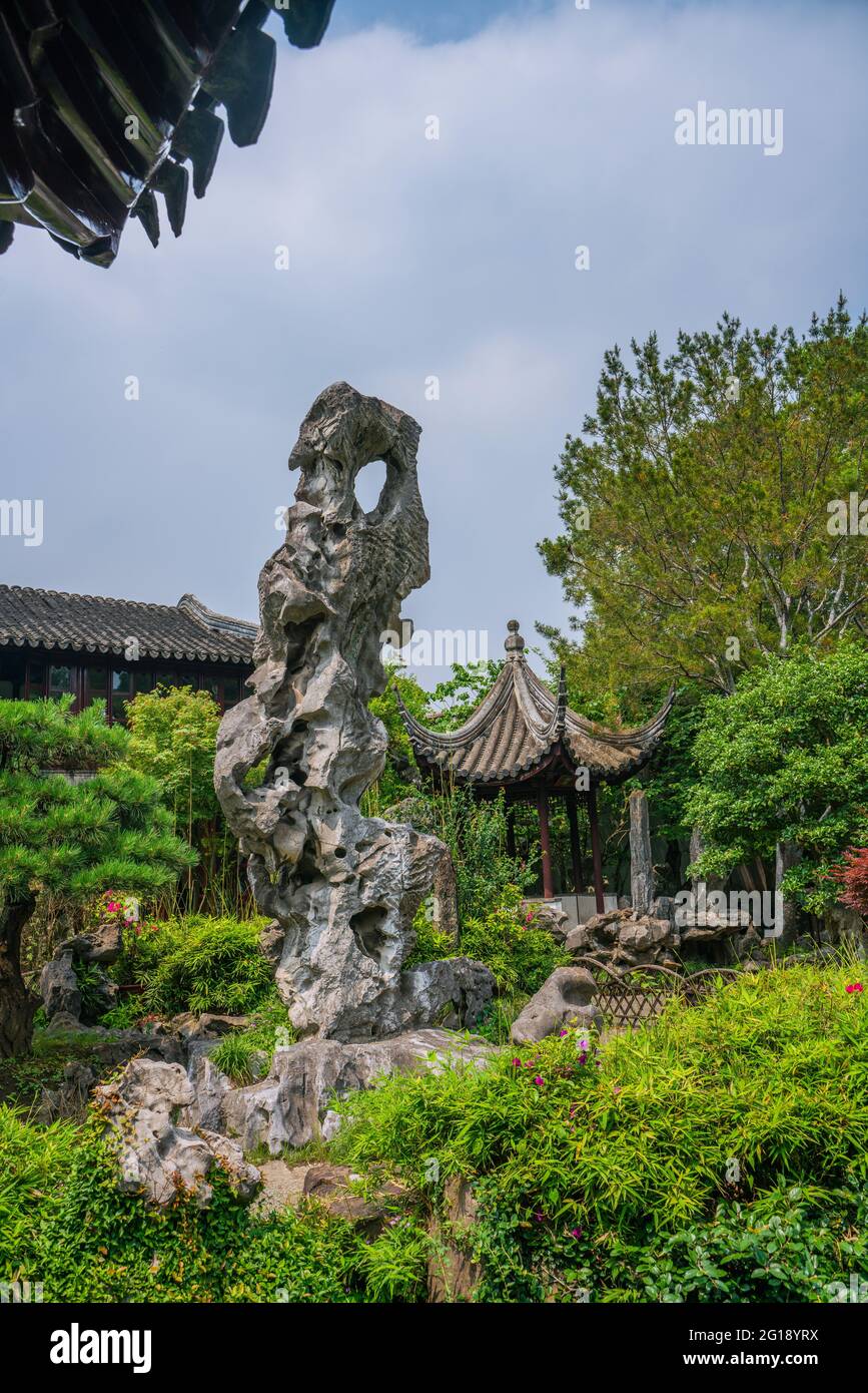 Inside view of Liuyuan garden, a traditional Chinese garden and UNESCO ...