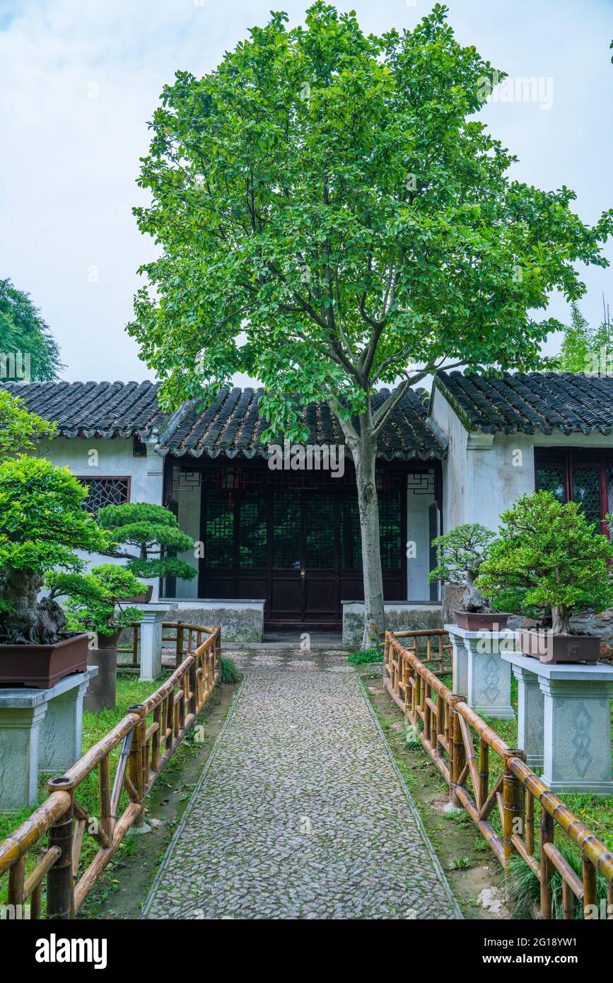 Inside view of Liu Yuan garden, a traditional Chinese garden and UNESCO ...