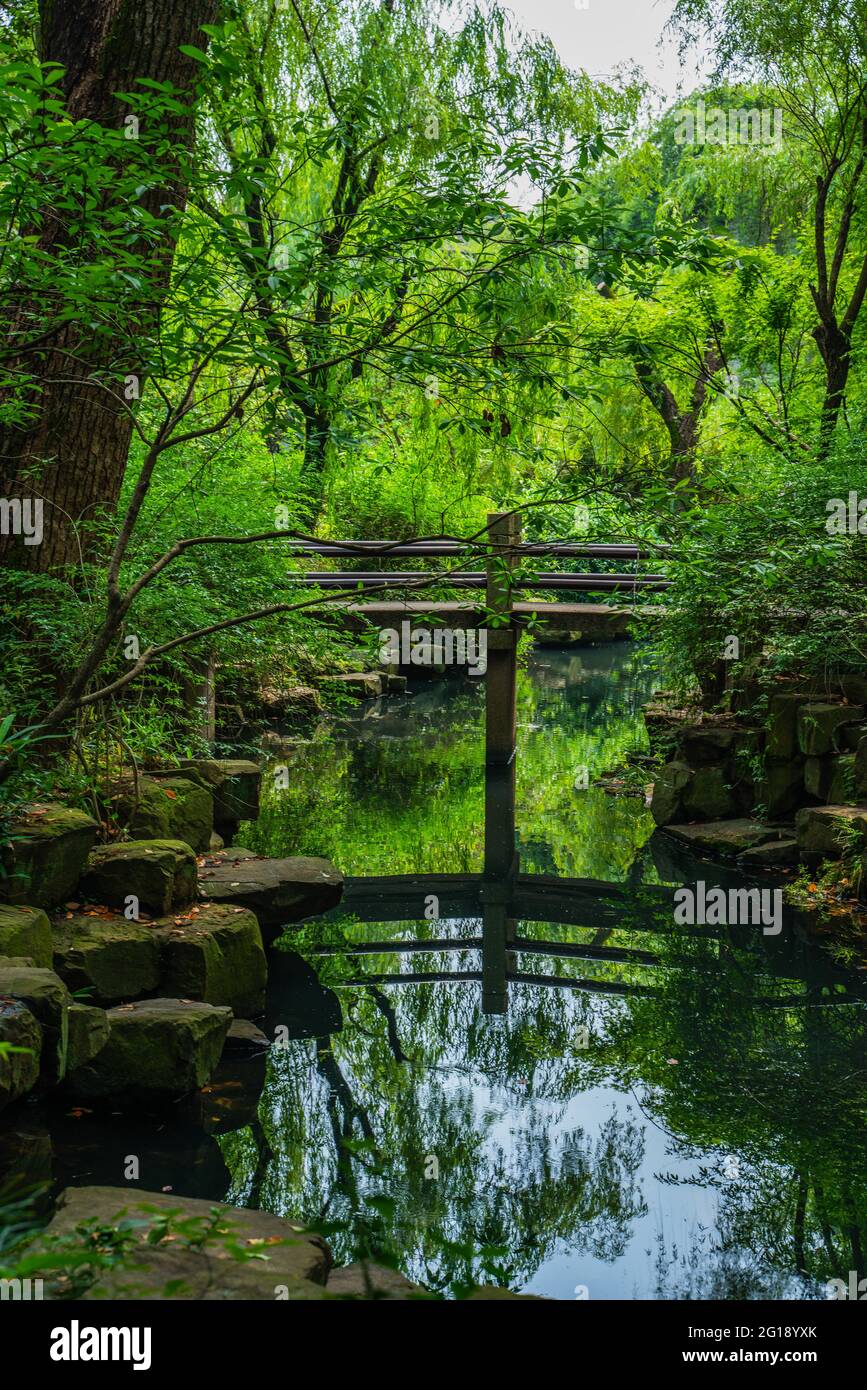 Inside view of Liuyuan garden, a traditional Chinese garden and UNESCO ...