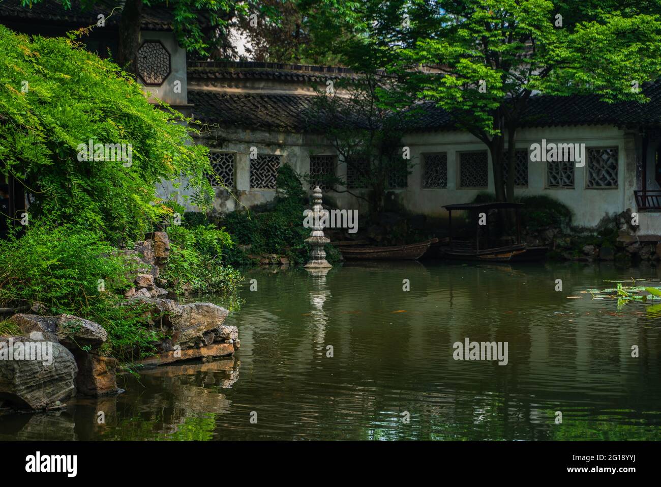 Inside view of Liuyuan garden, a traditional Chinese garden and UNESCO ...