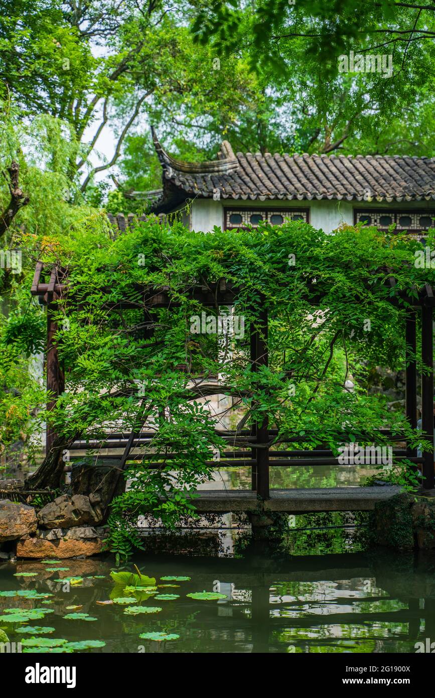 Inside view of Liuyuan garden, a traditional Chinese garden and UNESCO ...