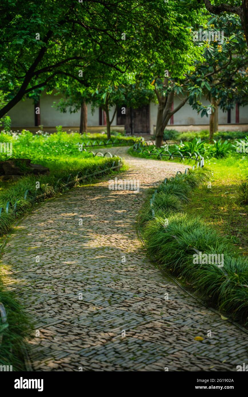 Inside view of Liu Yuan garden, a traditional Chinese garden and UNESCO ...