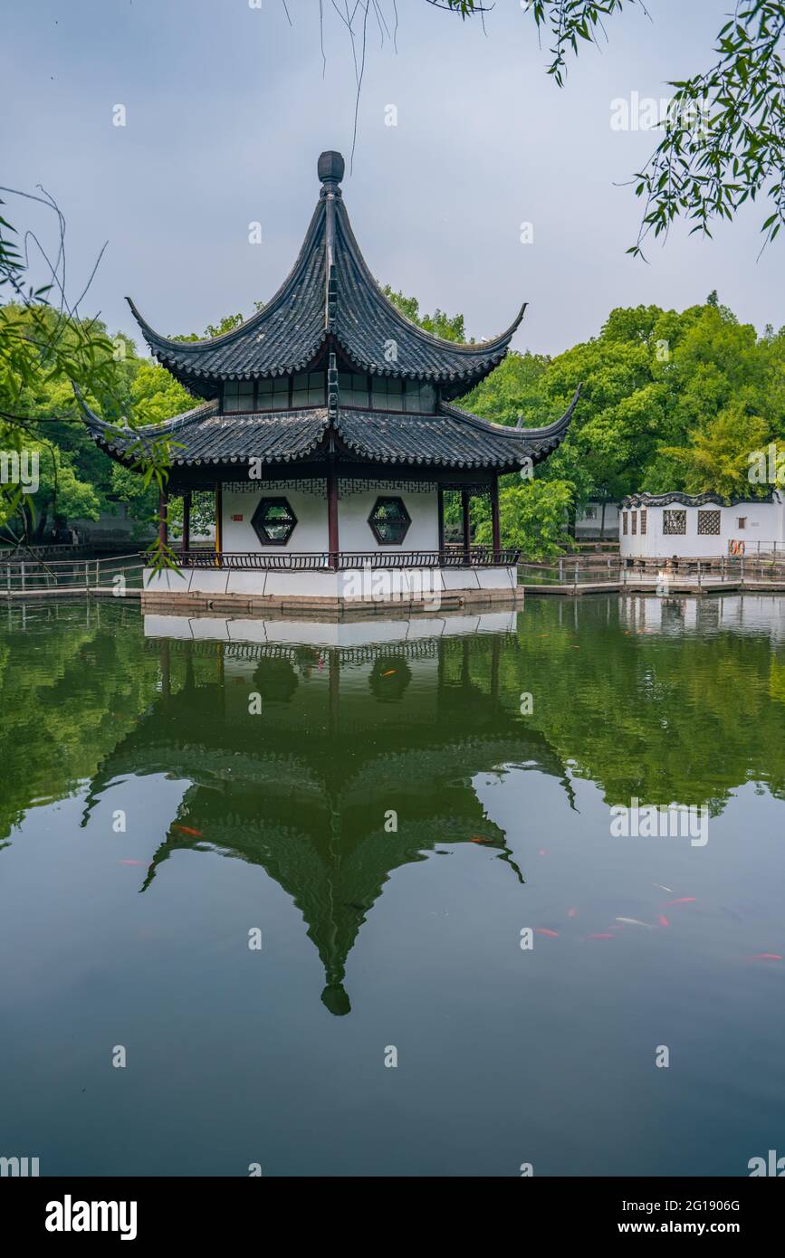 Inside view of Liu Yuan garden, a traditional Chinese garden and UNESCO ...