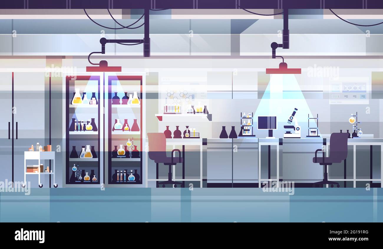 modern lab interior empty no people chemical laboratory horizontal ...