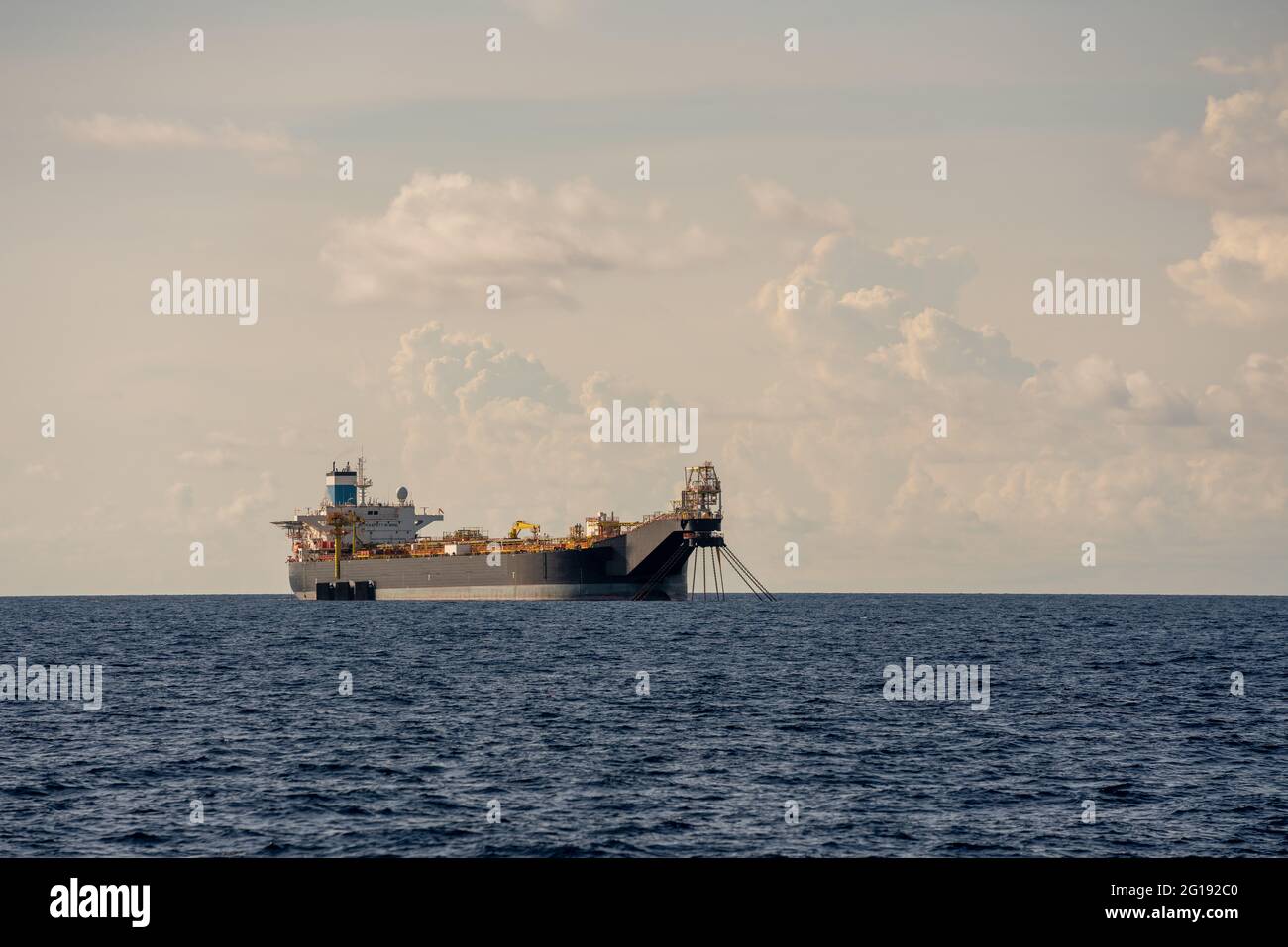 A Floating Production Storage Offloading unit at the middle of the ...