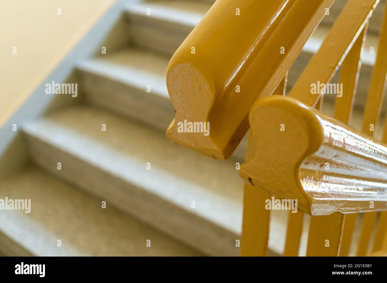 Yellow wooden steps metal hi-res stock photography and images - Alamy