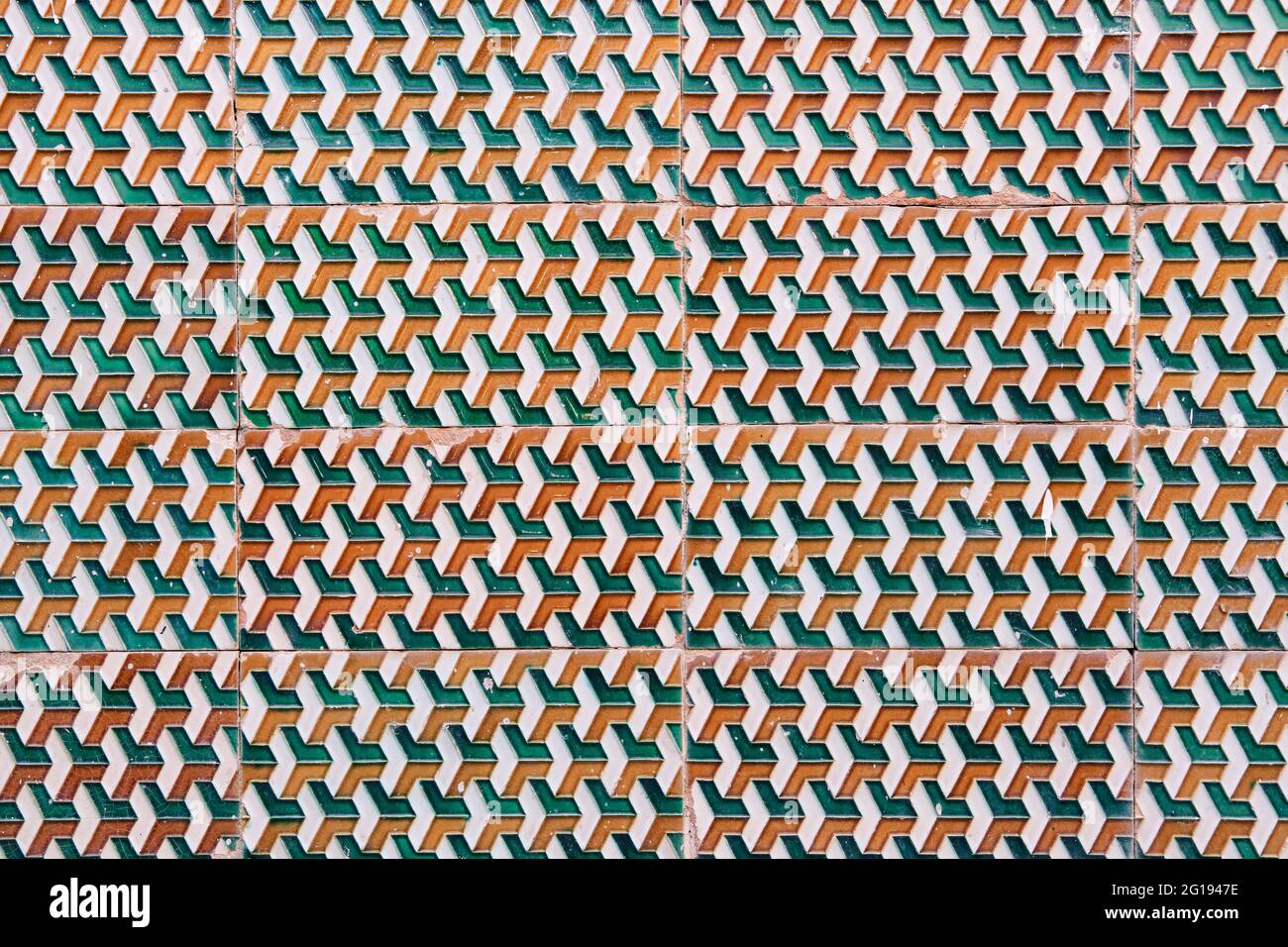 patterned paving in different colours with symmetrical shapes, textured ...