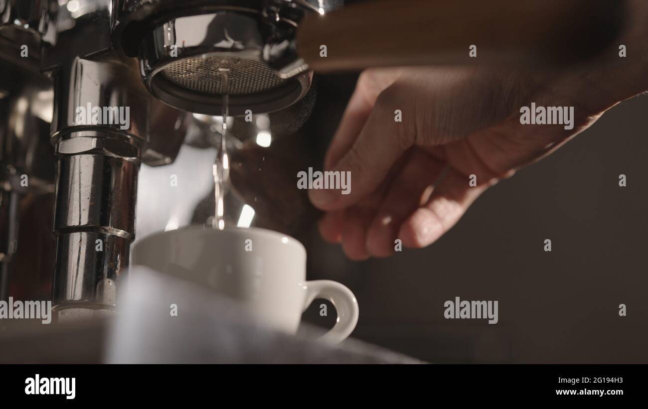 Rinsing professional coffee machine hi-res stock photography and images ...