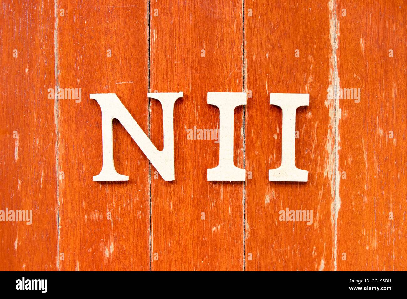 Alphabet letter in word NII (Abbreviation of Net interest income) on ...