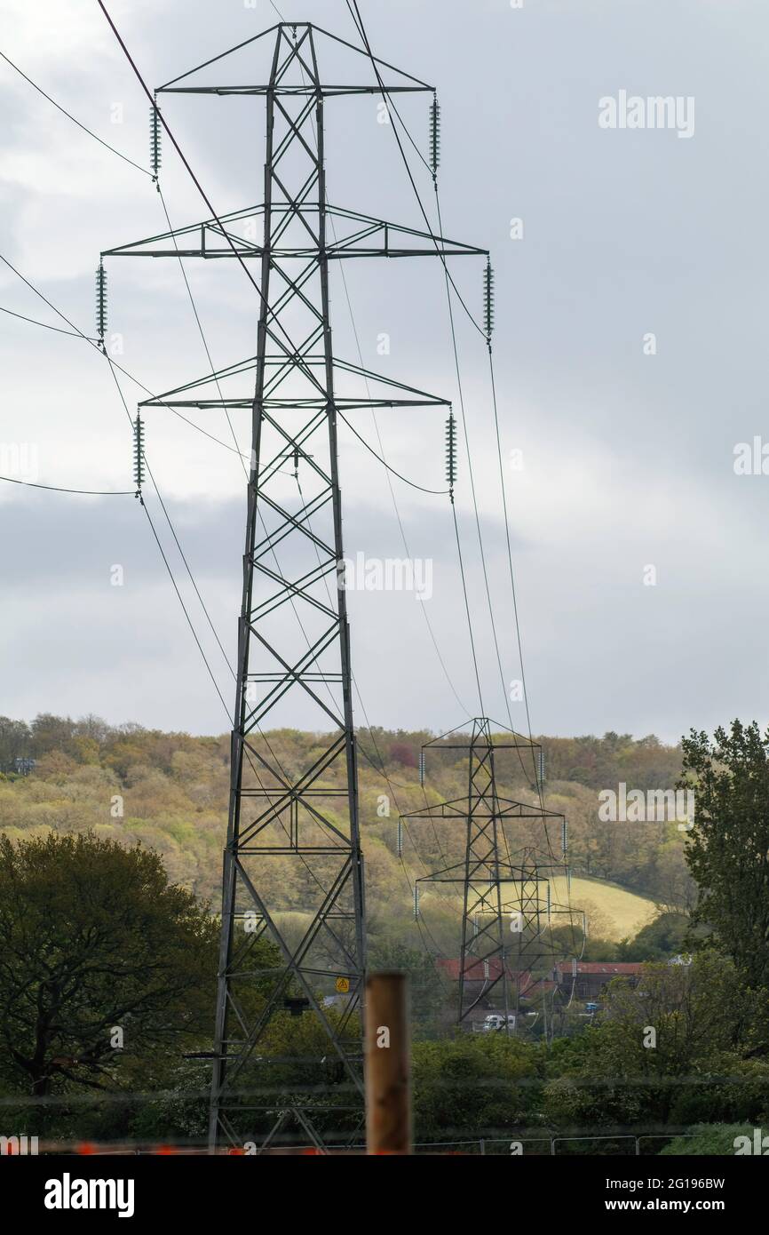 Steel pylons hi-res stock photography and images - Alamy