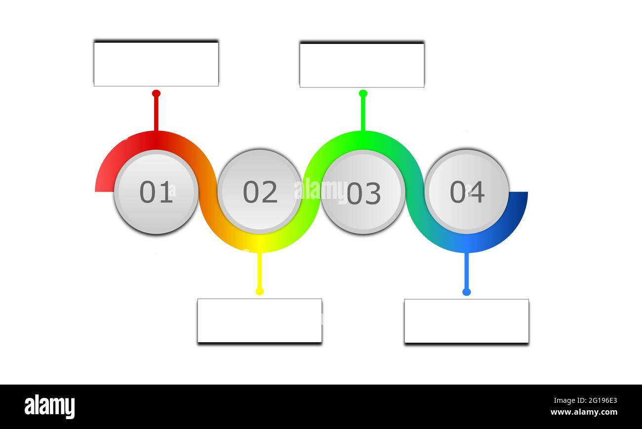 A colorful wavy flow infographic graphic visual representations with ...