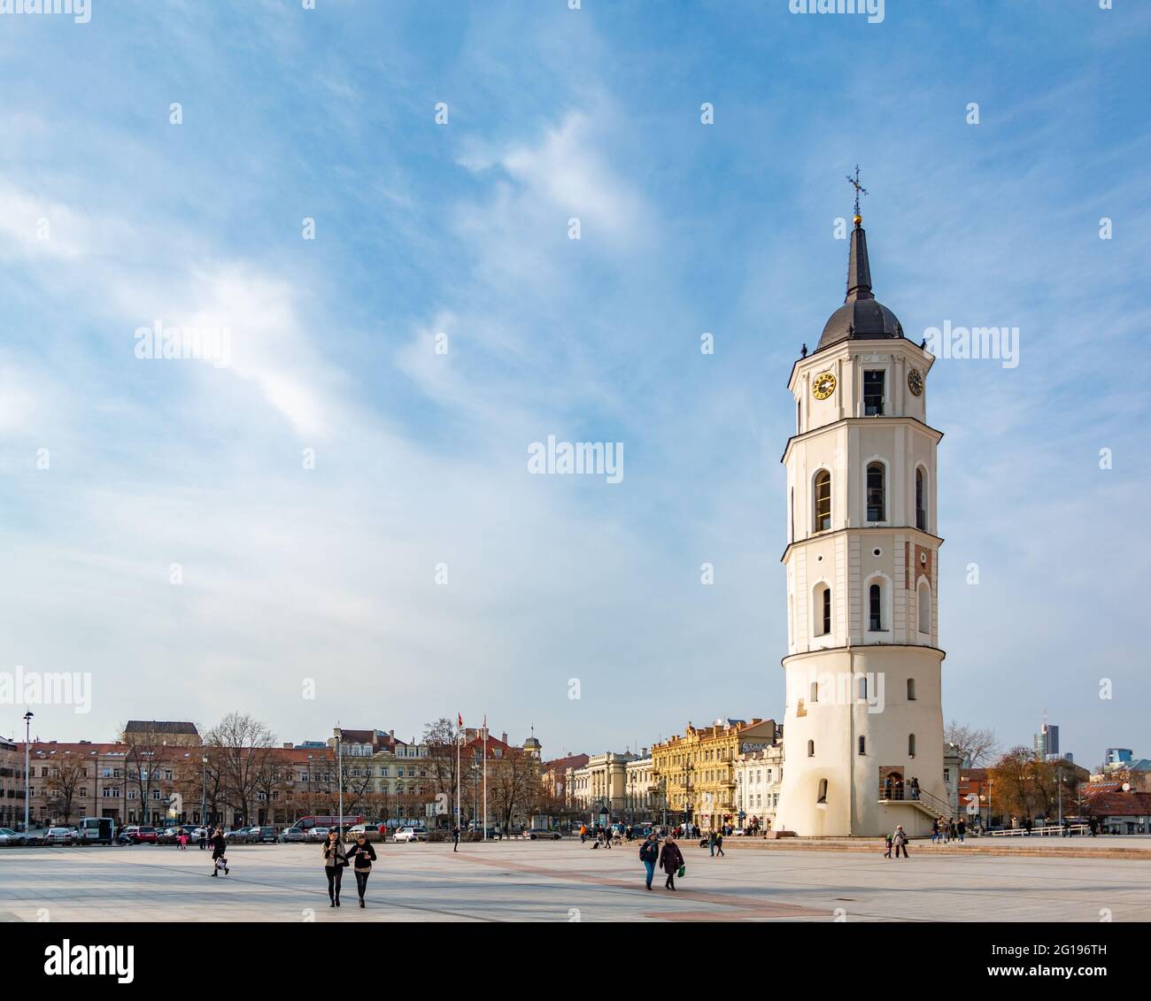 A picture of the Cathedral Square, in Vilnius Stock Photo - Alamy