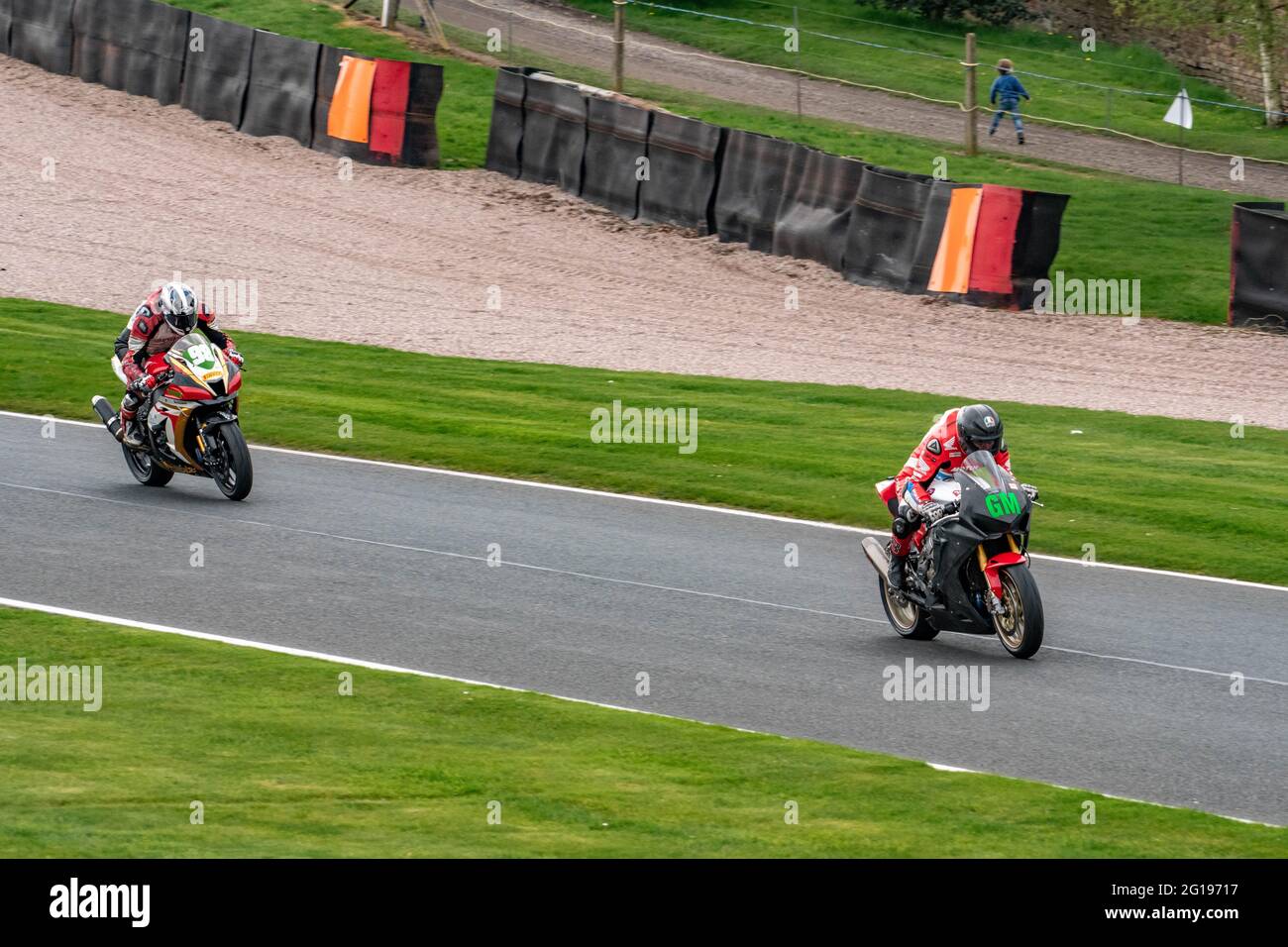 Several Motorcycles Motorbikes Racing at Oulton Park Motorsport Race ...