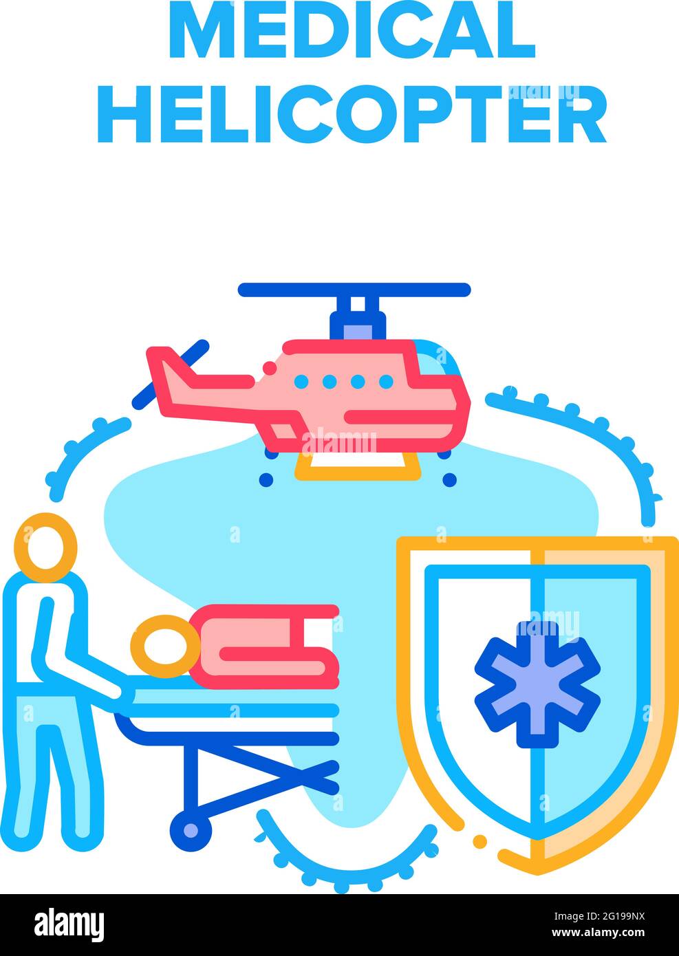 Medical Emergency Helicopter Vector Concept Color Stock Vector Image ...