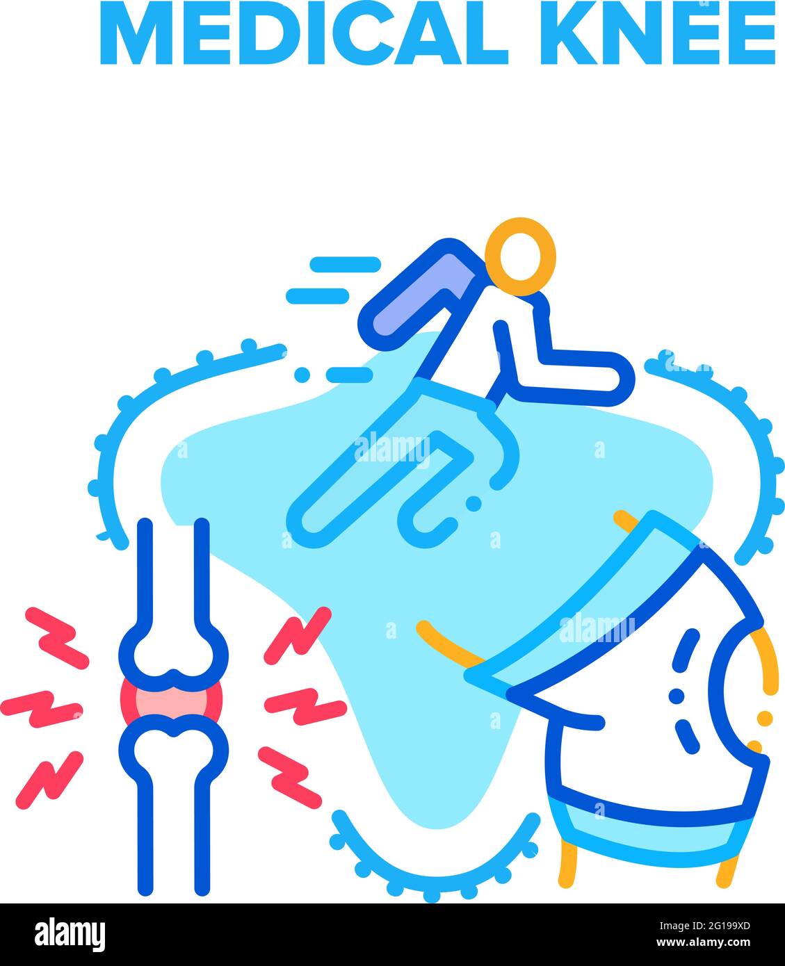 Medical Knee Trauma Treatment Vector Concept Color Stock Vector Image ...