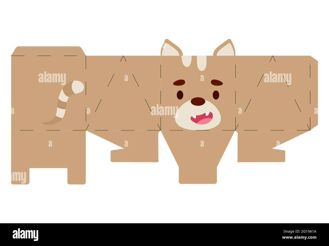 Party favor box cat design for sweets, candies, small presents, bakery ...