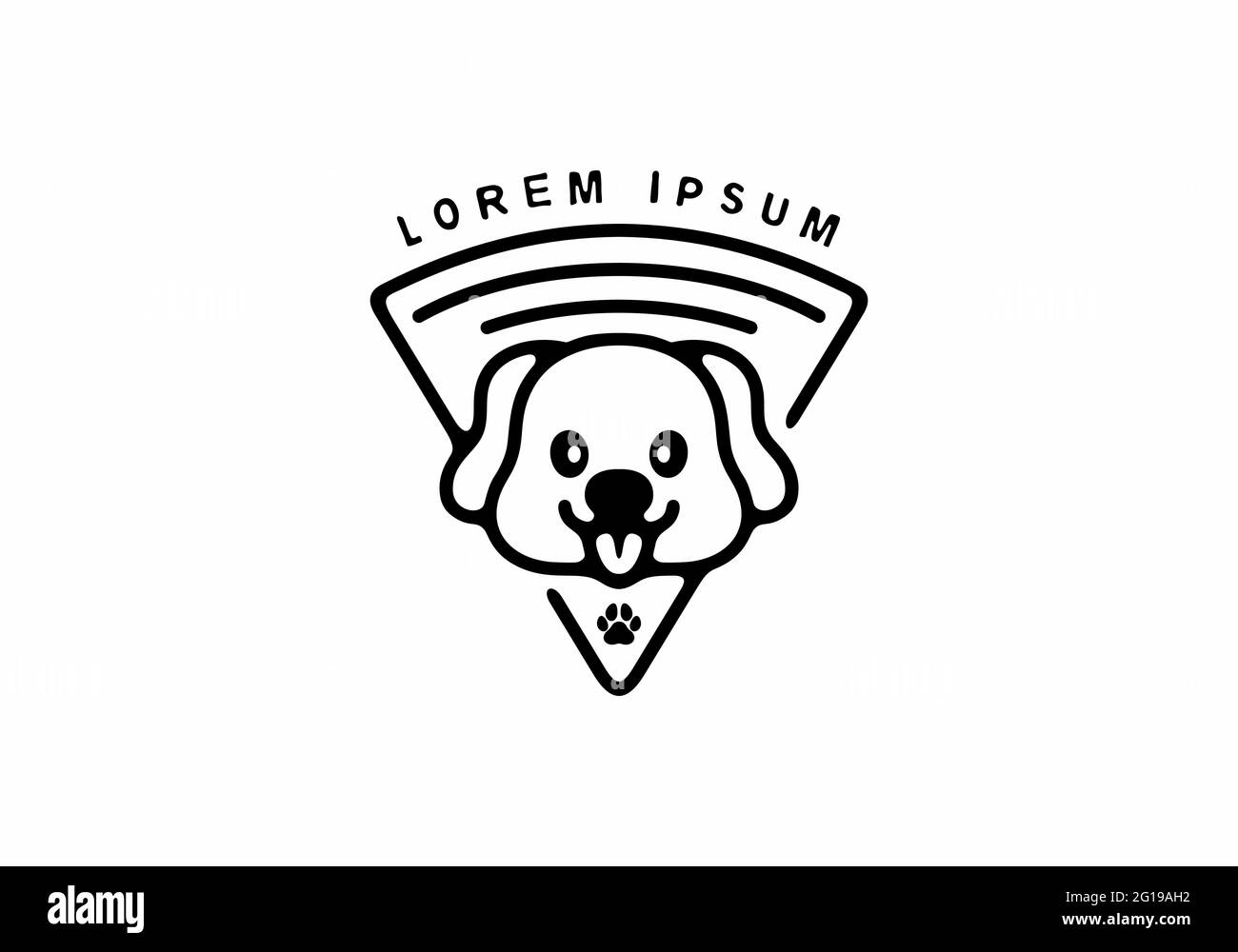 Dog line art hi-res stock photography and images - Alamy