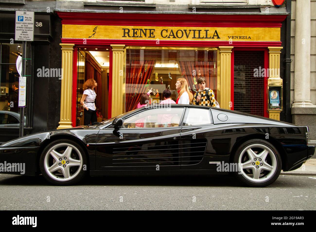 Black Ferrari, London Stock Photo - Alamy