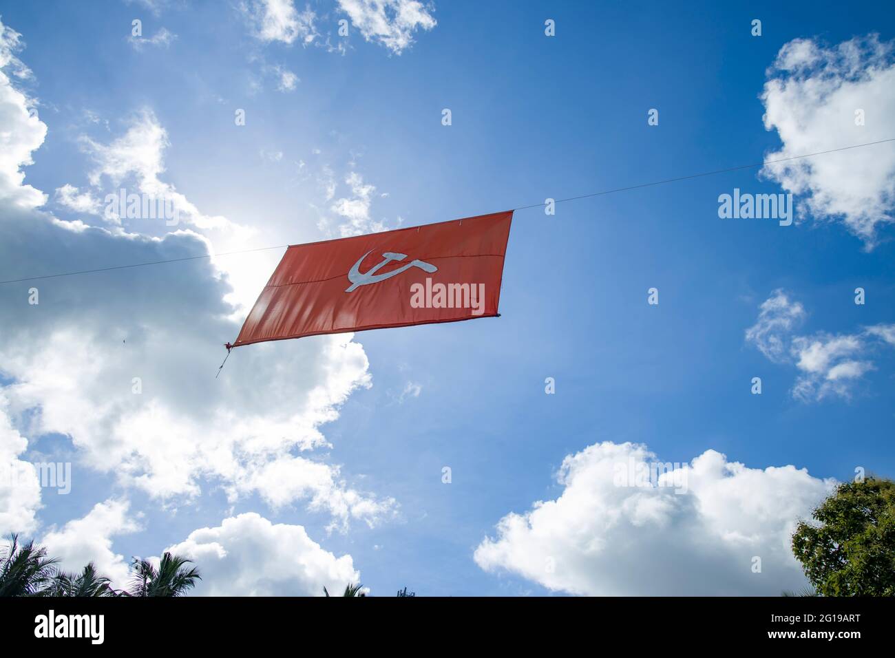 Communist flag waving hi-res stock photography and images - Alamy