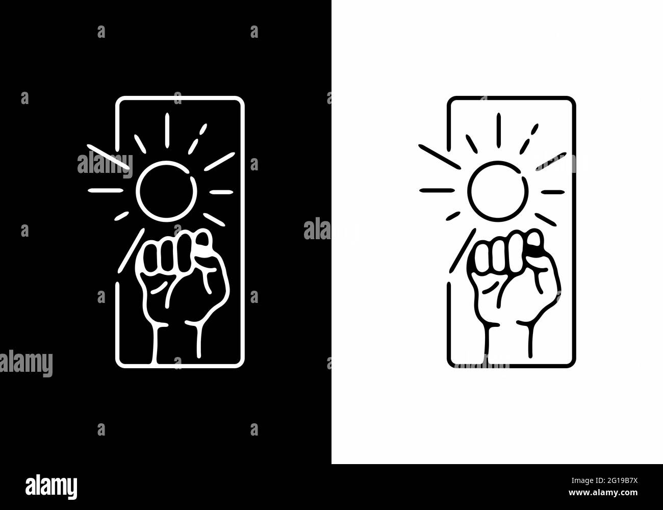 Raised fist art design Stock Vector Images - Alamy