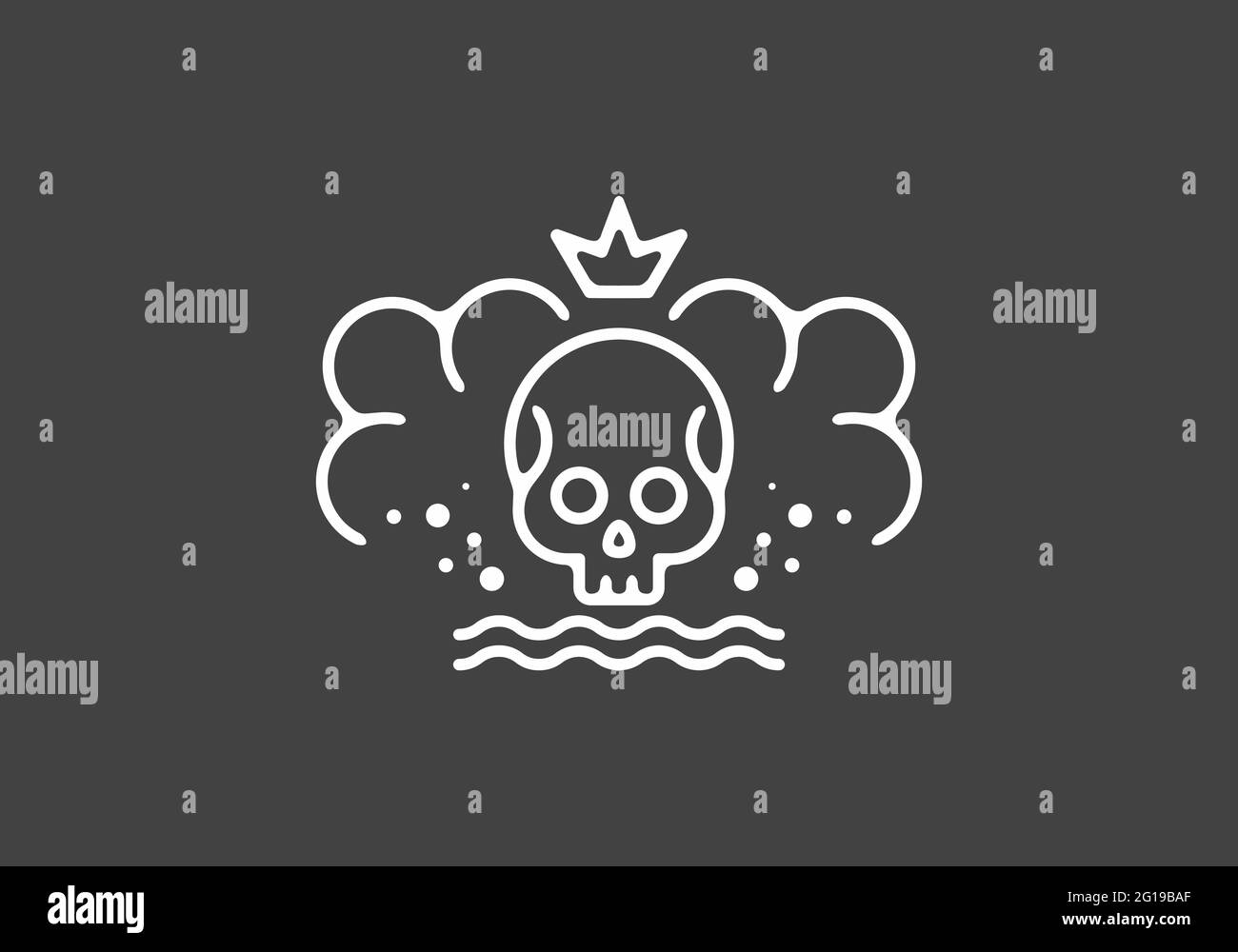 Grey skull Stock Vector Images - Alamy