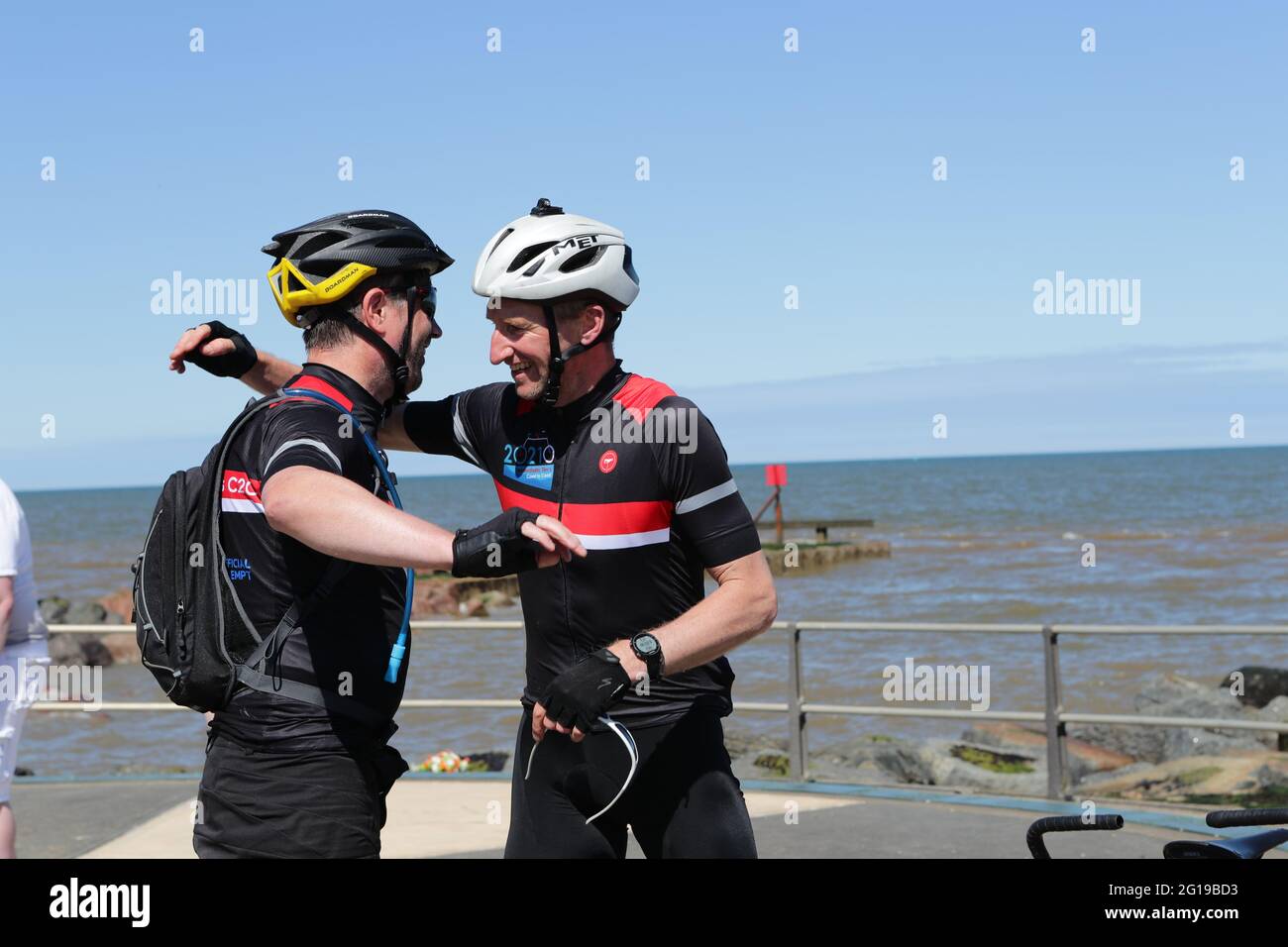 Cousins Andy, right, and Tim Caldwell celebrate after breaking the ...