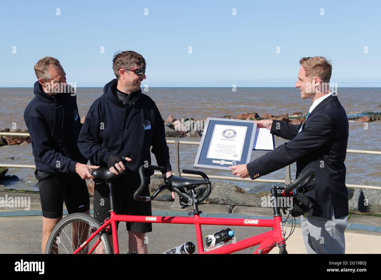 Cousins Andy, left, and Tim Caldwell who broke the record for the ...