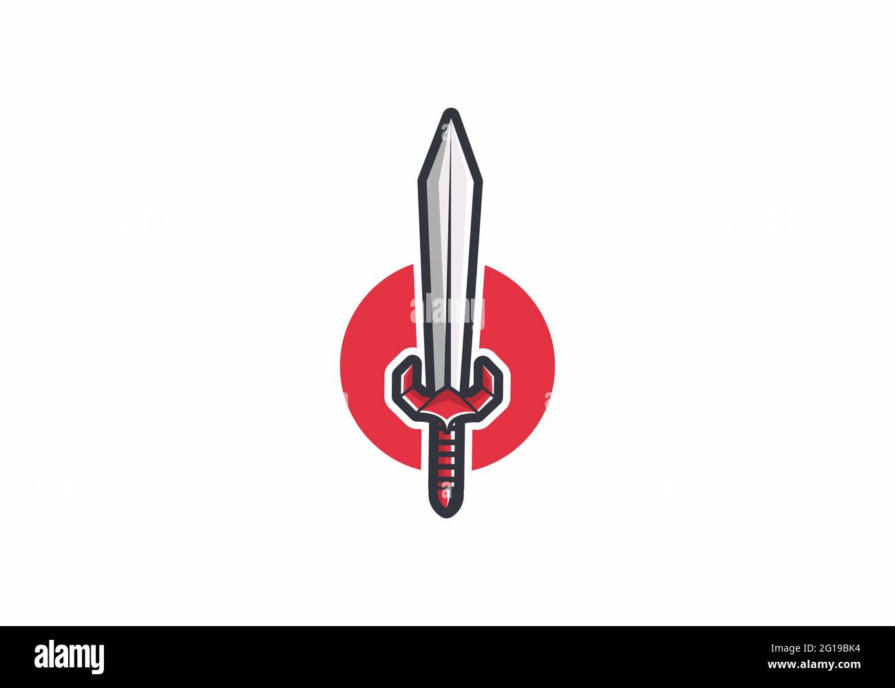 Red black color of warrior sword design Stock Vector Image & Art - Alamy