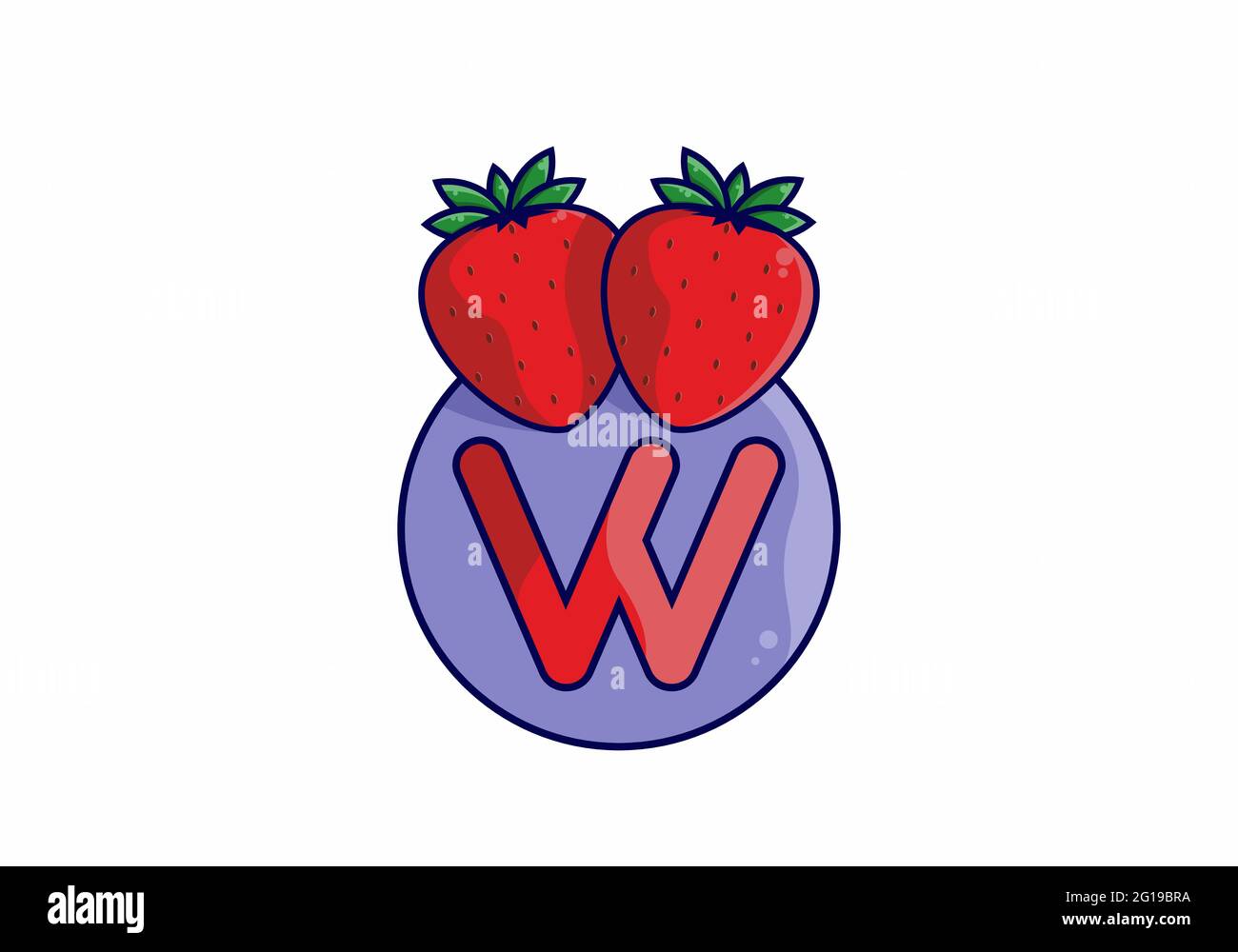 Red strawberry Stock Vector Images - Alamy