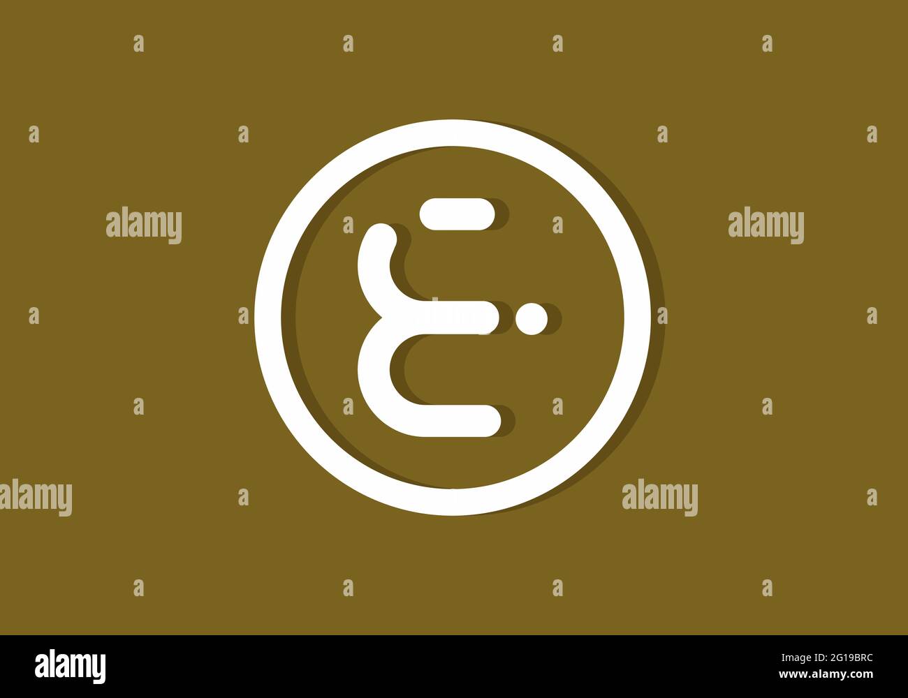 Rounded E initial letter in circle design Stock Vector Image & Art - Alamy
