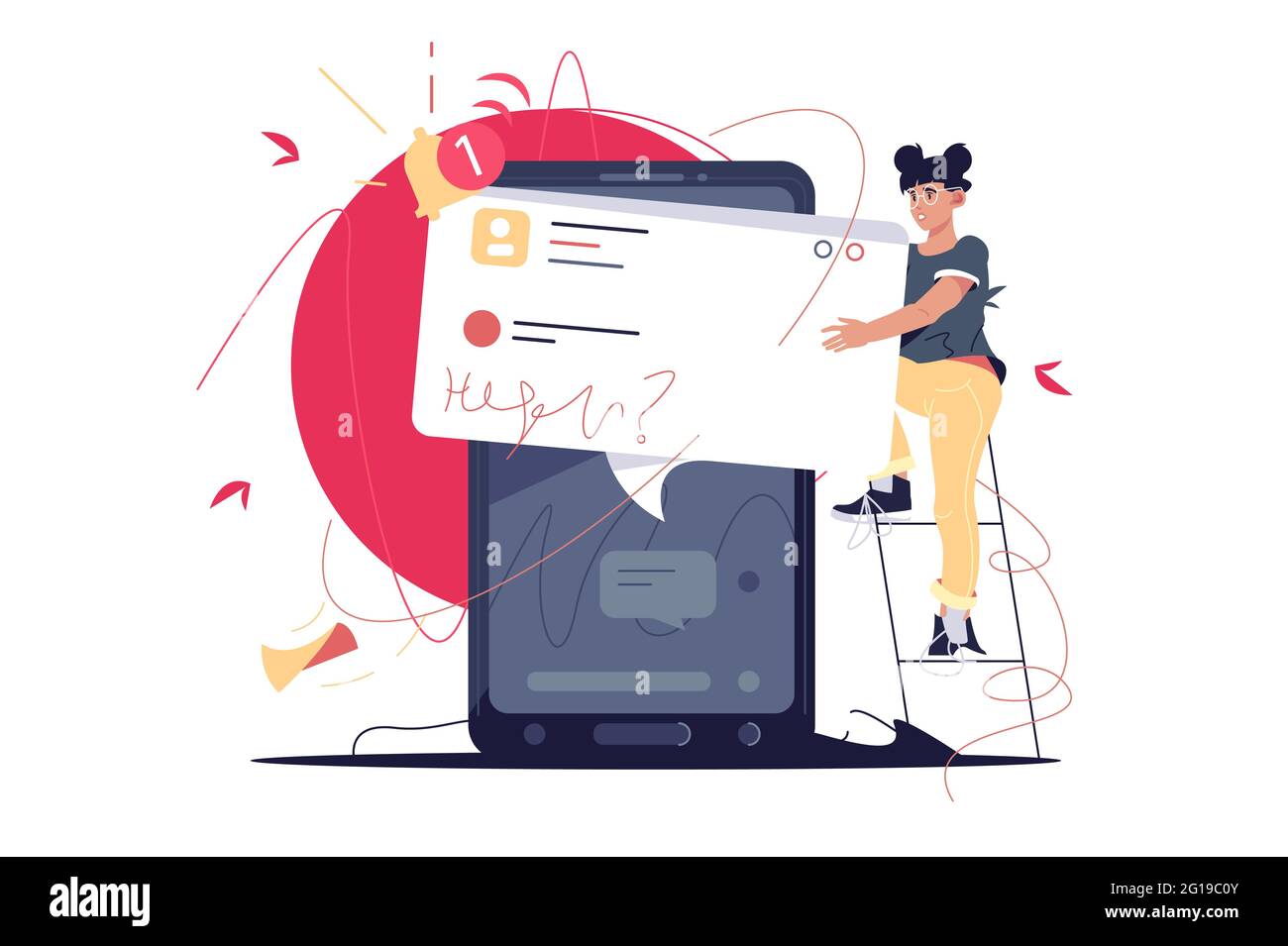 User interface notification Cut Out Stock Images & Pictures - Alamy