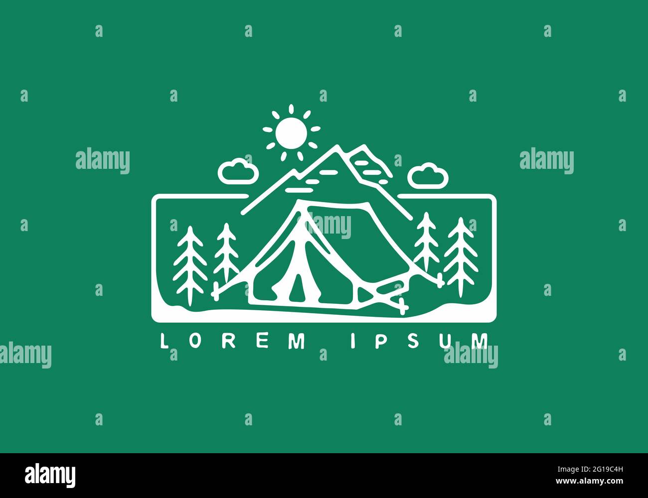 Camping axe icon white Stock Vector Images - Alamy