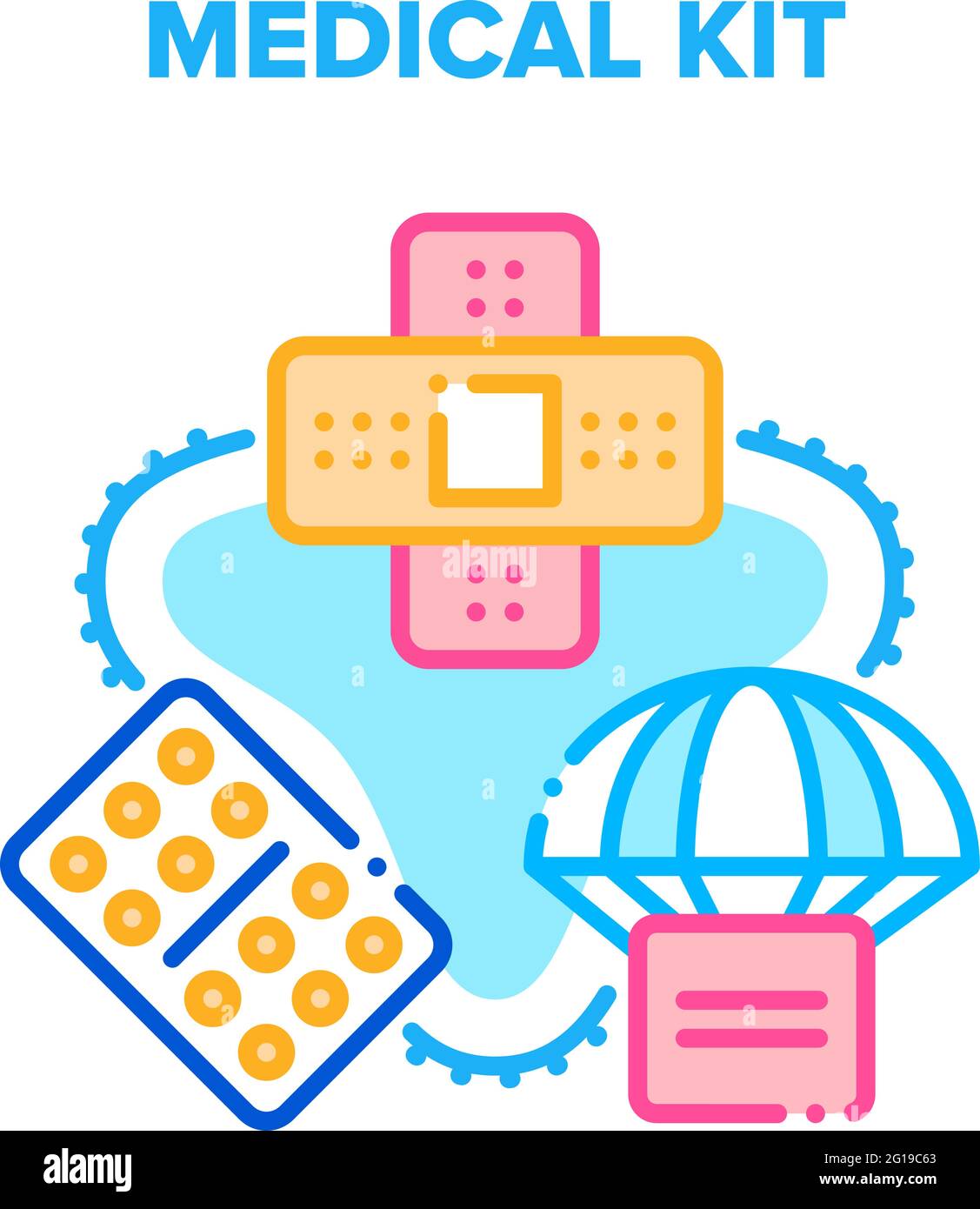 Medical Kit Box Delivery Vector Concept Color Stock Vector Image & Art ...